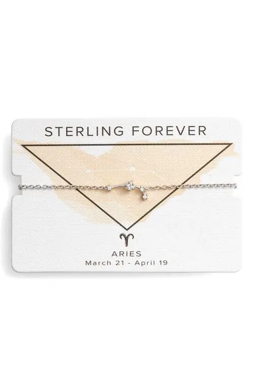 Sterling Forever Zodiac Constellation Bracelet - Silver Aries