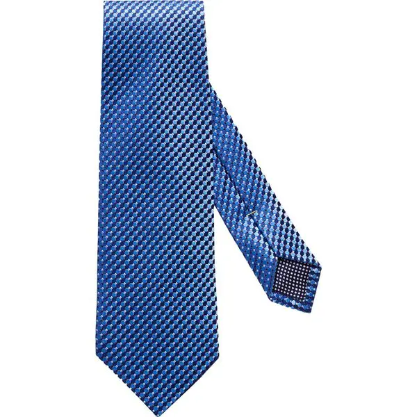 Eton Microdot Silk Neck Tie - Navy