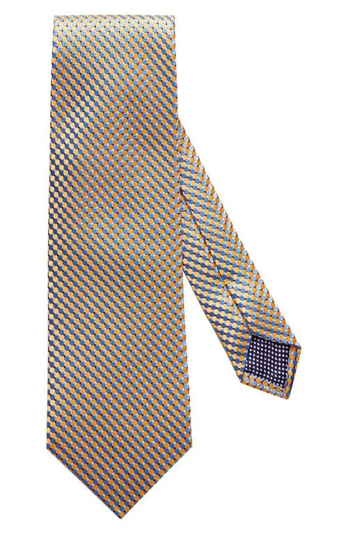 Eton Microdot Silk Neck Tie - Yellow