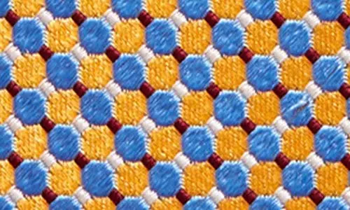 Eton Microdot Silk Neck Tie - Yellow