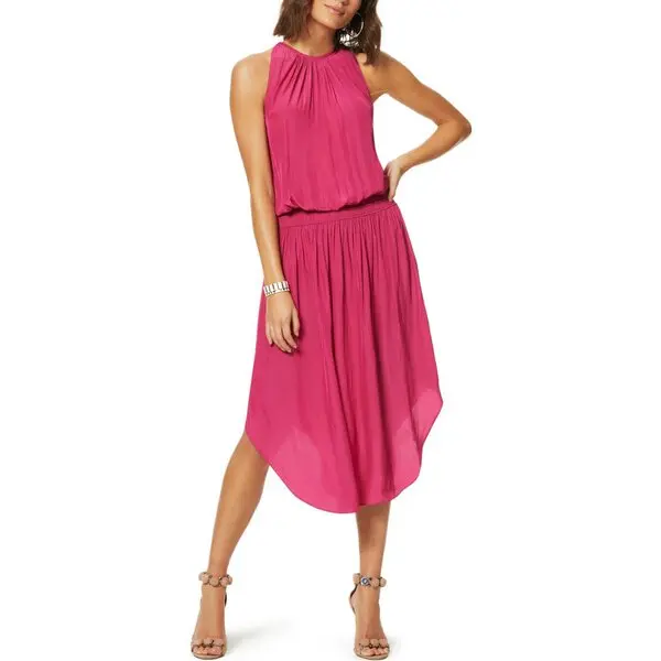 Ramy Brook Audrey Sleeveless Midi Dress - Pink Tulip