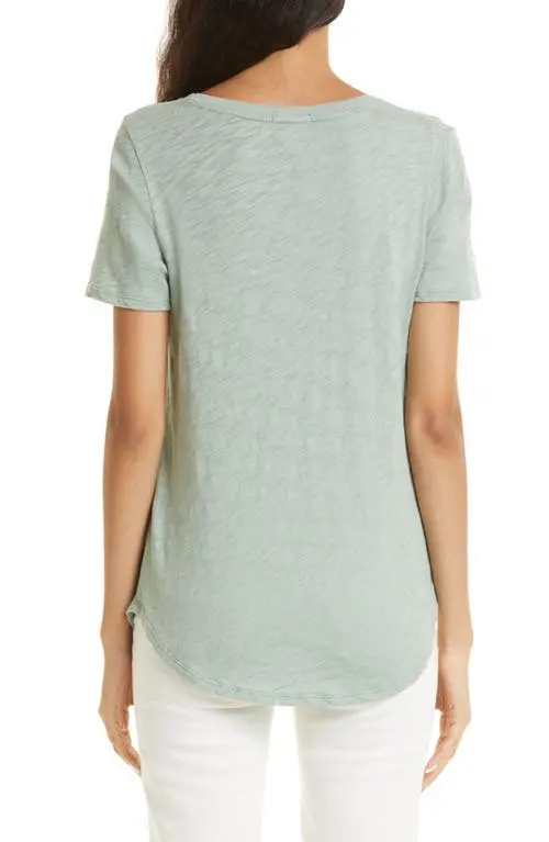 ATM Anthony Thomas Melillo Slub Cotton V-neck T-shirt - Surf Green
