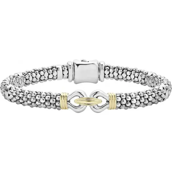 Lagos Derby Fluted Two-tone Rope Bracelet - Silver/gold