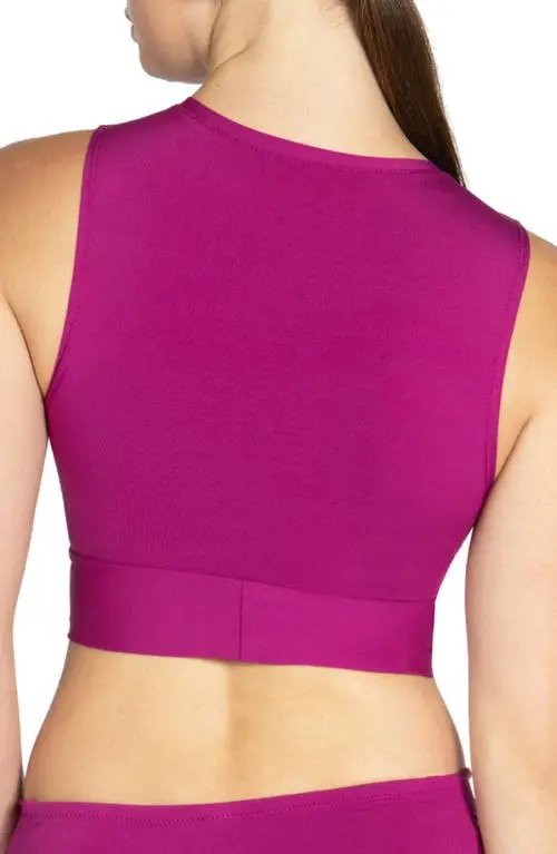 Robin Piccone Ava Longline Knot Front Bikini Top - Acai
