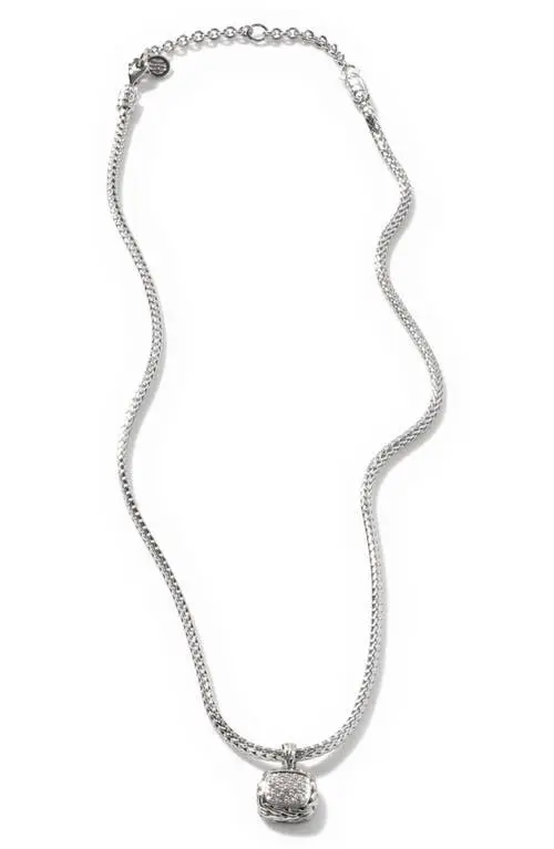 John Hardy Carved Chain Necklace With Diamonds