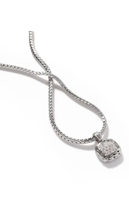 John Hardy Carved Chain Necklace With Diamonds