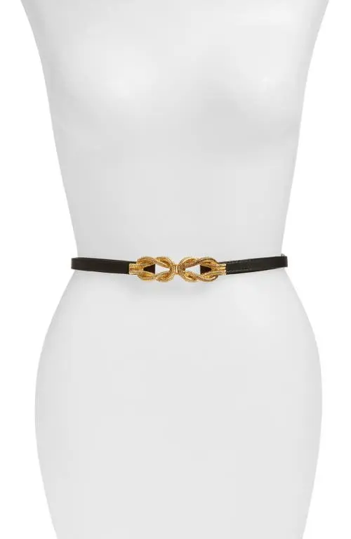 RAINA BELTS Lillian Leather Belt - Black
