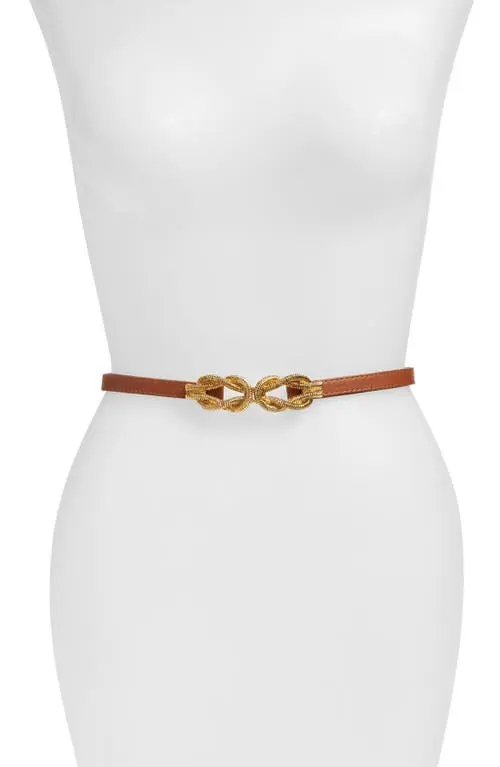 RAINA BELTS Lillian Leather Belt - Cognac