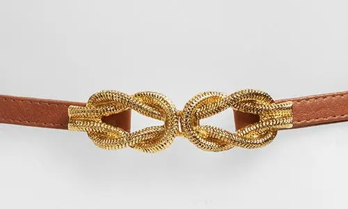 RAINA BELTS Lillian Leather Belt - Cognac
