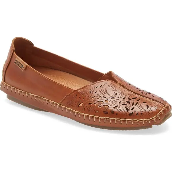 Pikolinos Jerez Perforated Loafer - Brandy Leather