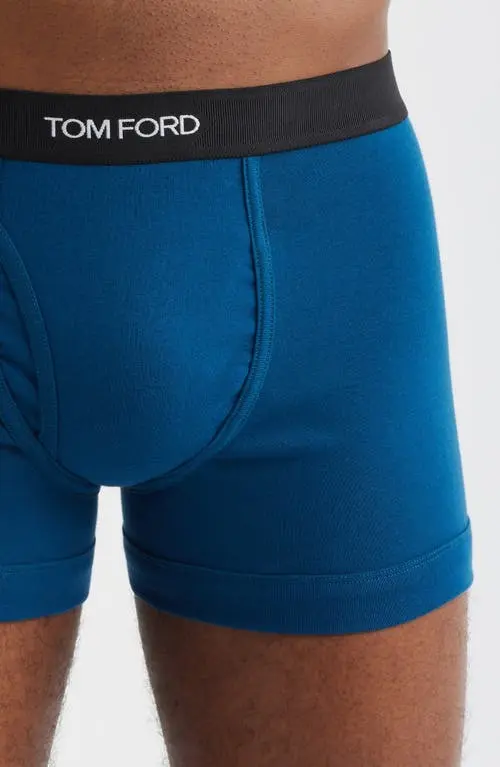 TOM FORD 2-pack Cotton Jersey Boxer Briefs - Navy/ocean Blue