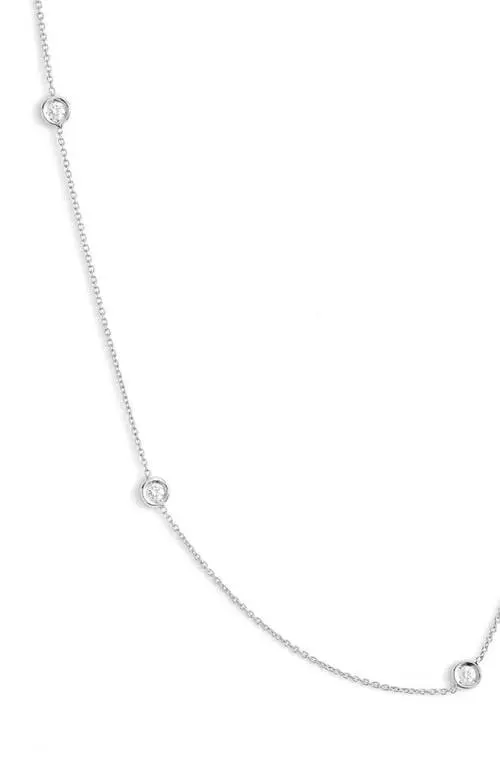 Roberto Coin Diamond Station Necklace - White Gold