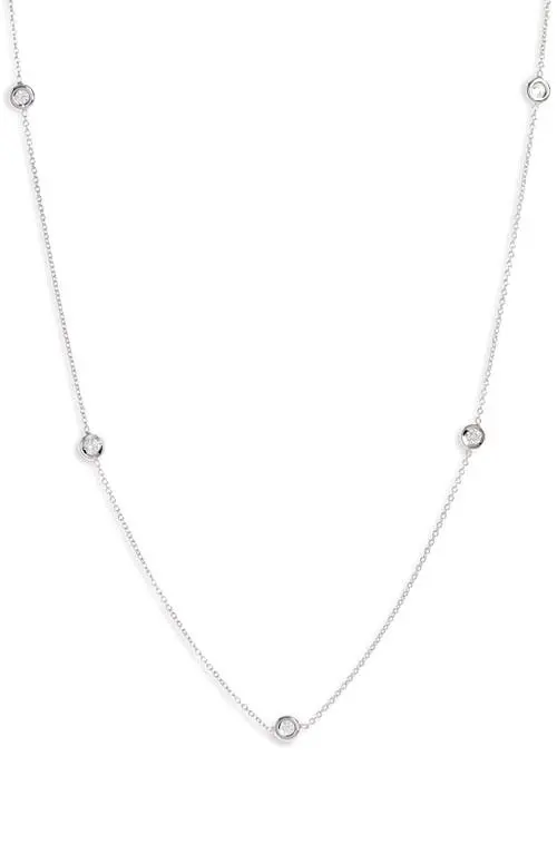Roberto Coin Diamond Station Necklace - White Gold