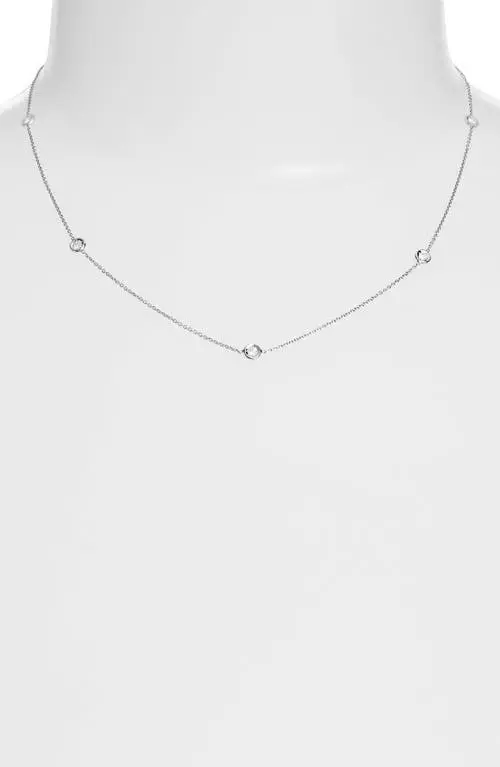 Roberto Coin Diamond Station Necklace - White Gold