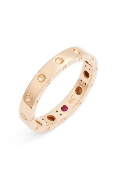 Roberto Coin Symphony Pois Moi Ruby Band Ring - Rose Gold