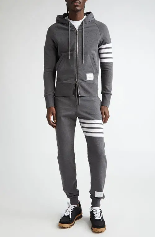 Thom Browne Stripe Jogger Pants - Dark Grey