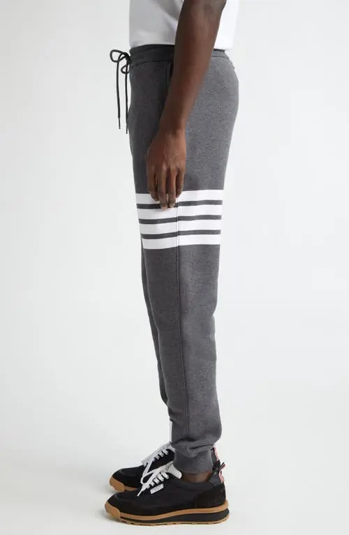 Thom Browne Stripe Jogger Pants - Dark Grey