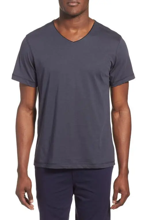 Daniel Buchler Peruvian Pima Cotton V-neck T-shirt - Ink