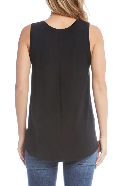 Karen Kane French Terry Tank - Black