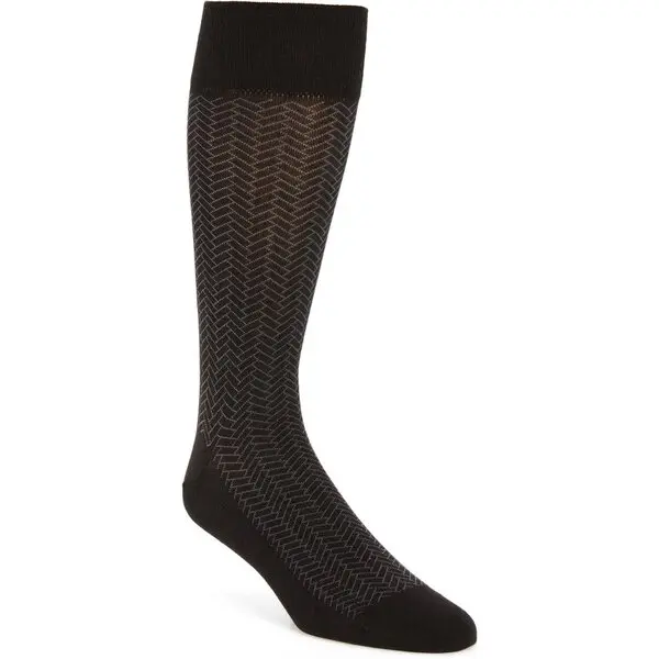 Cole Haan Geometric Dress Socks - Black