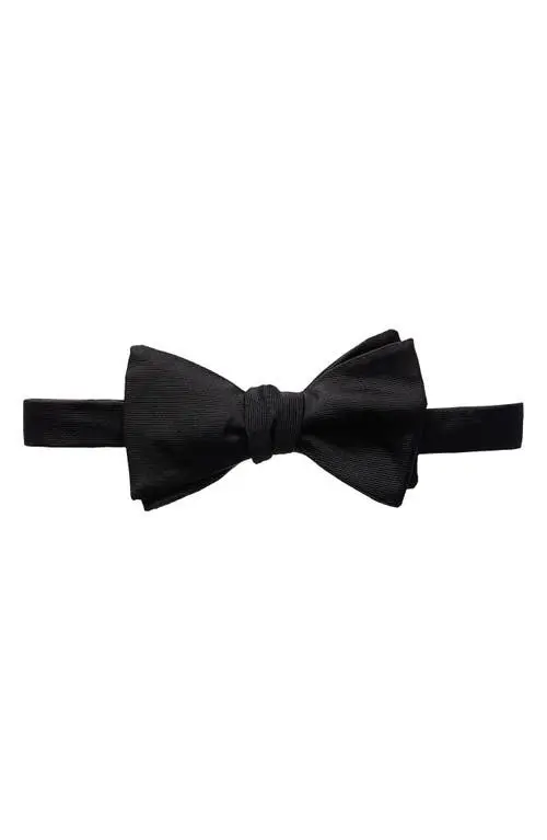 Eton Silk Grosgrain Bow Tie - Black