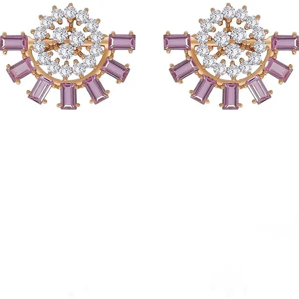 Hueb Bestow Stud Earrings - Pink Gold