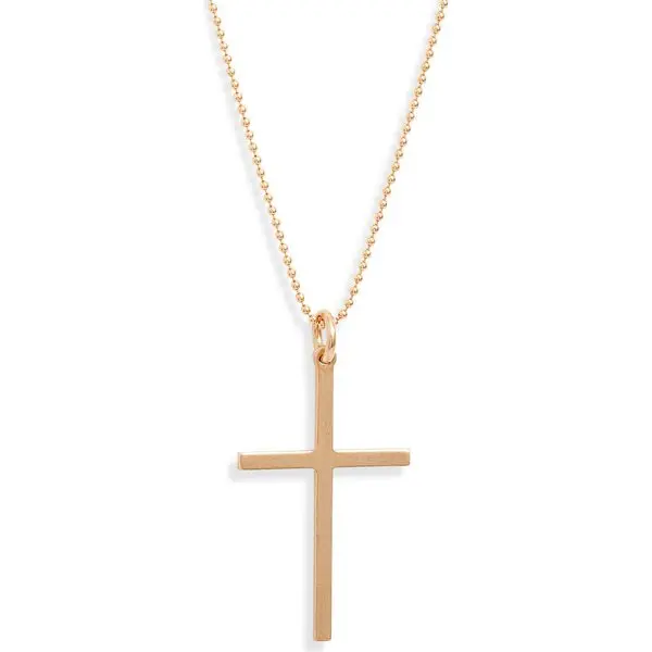 NASHELLE 14k- Fill Cross Pendant Necklace - Gold