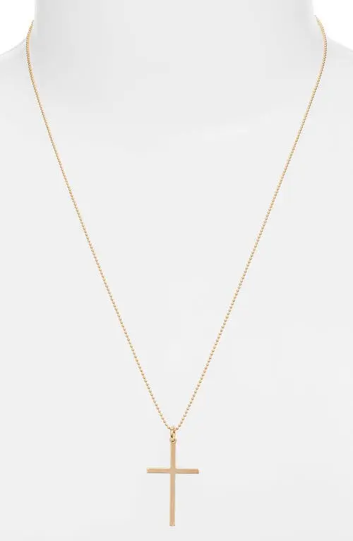 NASHELLE 14k- Fill Cross Pendant Necklace - Gold