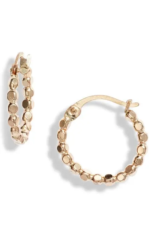 NASHELLE Muse Dotted Hoop Earrings - Gold