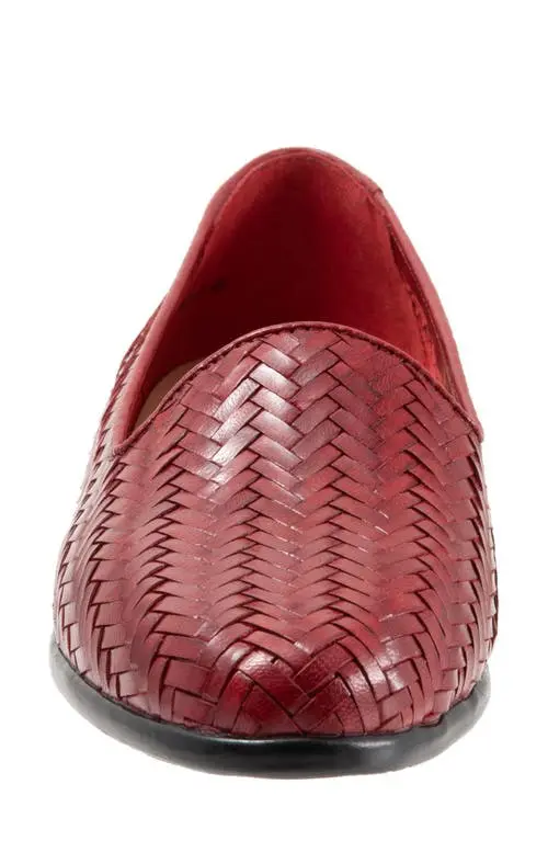 Trotters Liz Iii Flat - Red Leather
