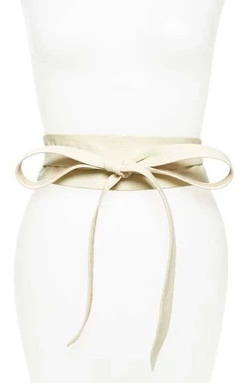 ADA Classic Leather Wrap Belt - Cream