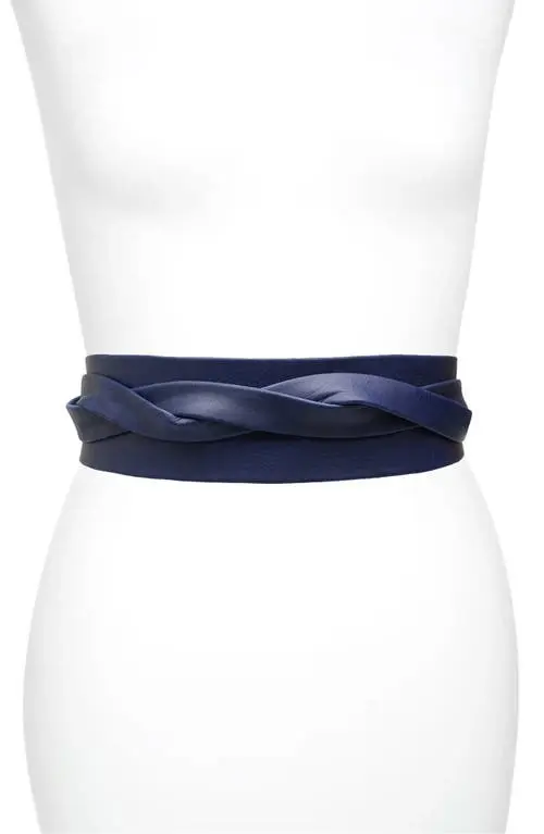 ADA Classic Leather Wrap Belt - Marine