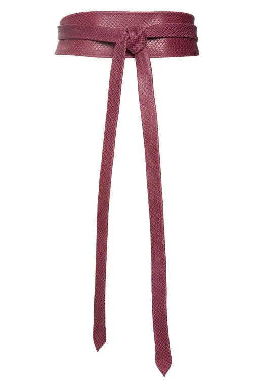 ADA Classic Leather Wrap Belt - Raspberry Python