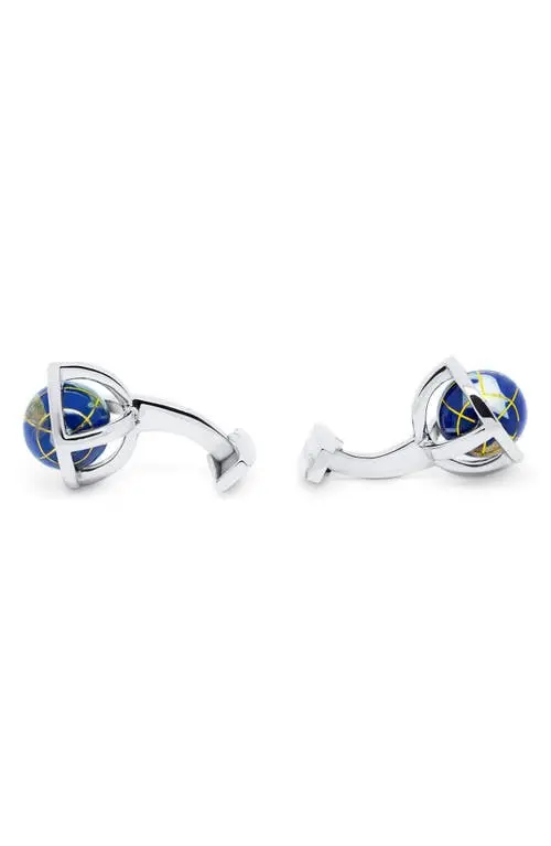 Tateossian Globe' Cuff Links - Navy