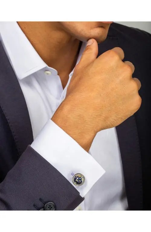 Tateossian Globe' Cuff Links - Navy