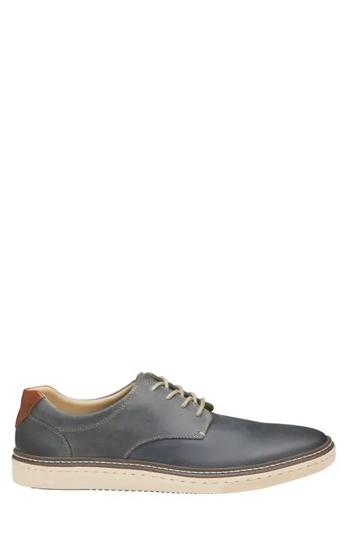 Johnston & Murphy Mcguffey Plain Toe Derby - Gray Oiled Full Grain