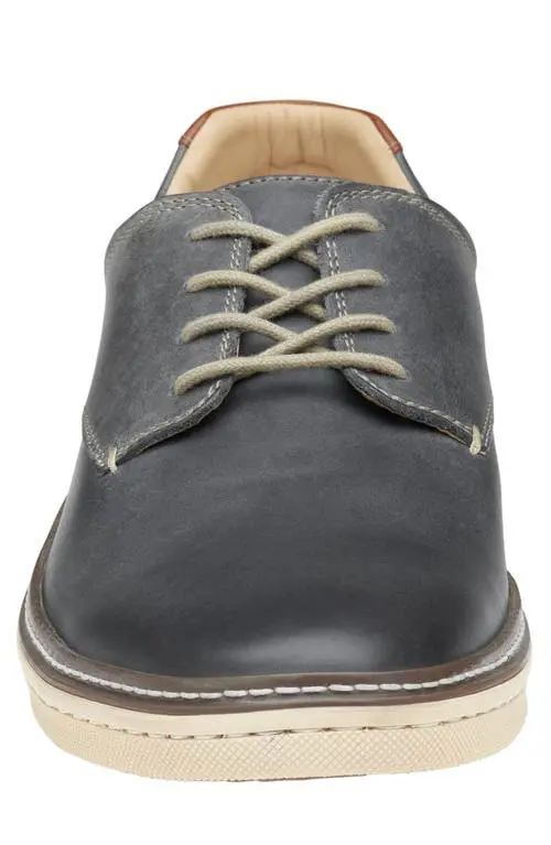 Johnston & Murphy Mcguffey Plain Toe Derby - Gray Oiled Full Grain