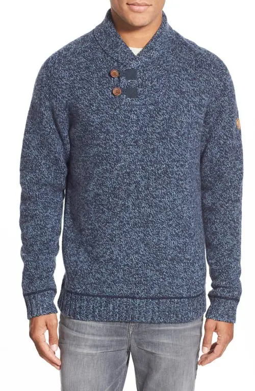 Fjallraven Lada Regular Fit Shawl Collar Sweater - Dark Navy