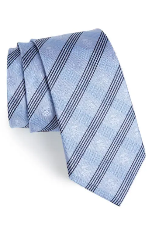 CUFFLINKS, INC. Plaid Stormtrooper Motif Neck Tie - Blue