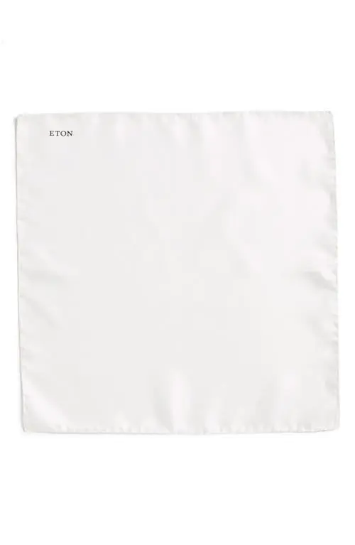 Eton Silk Pocket Square - White