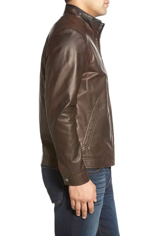 Remy Leather Lambskin Leather Jacket - Coffee