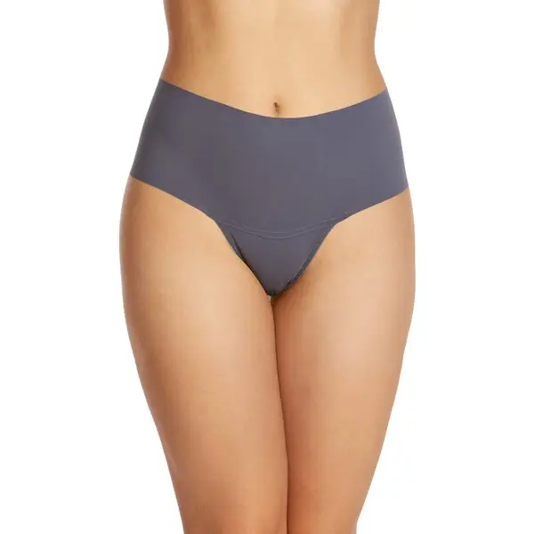 Hanky Panky Breathe High Waist Thong - Granite