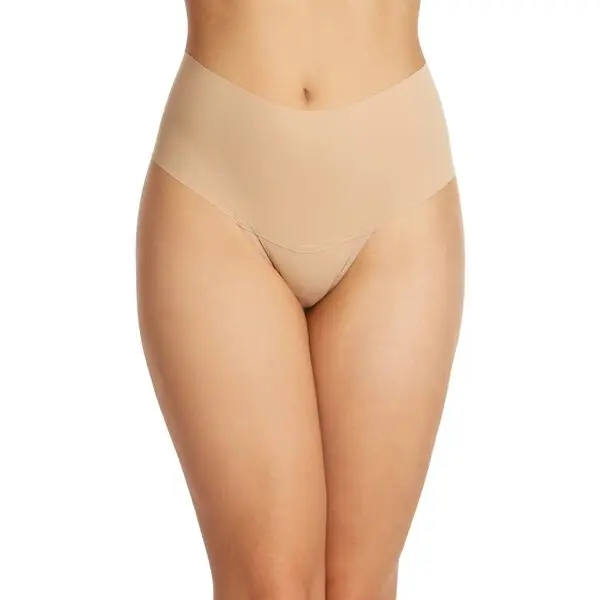 Hanky Panky Breathe High Waist Thong - Taupe