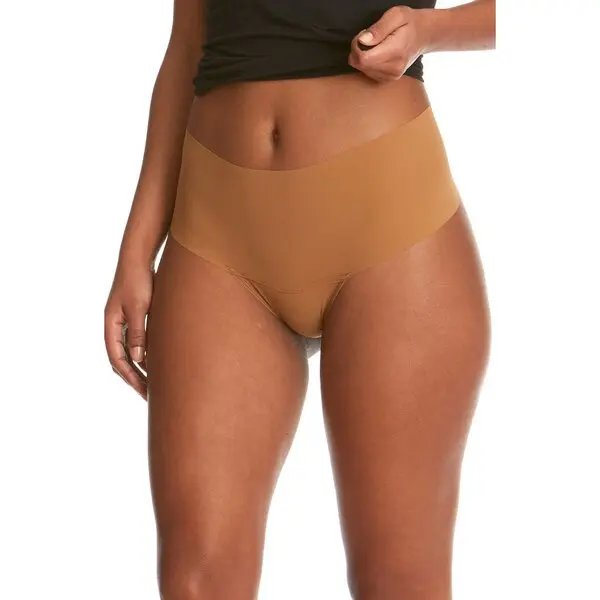 Hanky Panky Breathe High Waist Thong - Toffee