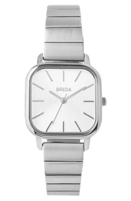 BREDA Esther Plated Stainless Steel Link Bracelet Watch - Silver/silver/ivory