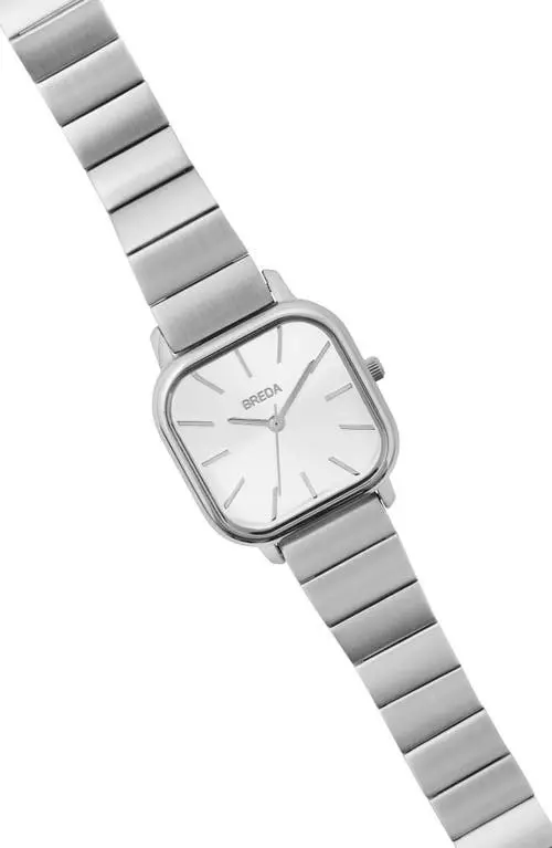 BREDA Esther Plated Stainless Steel Link Bracelet Watch - Silver/silver/ivory