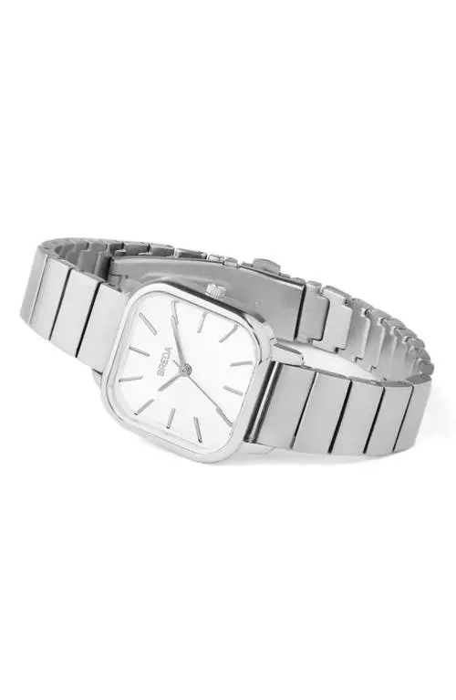 BREDA Esther Plated Stainless Steel Link Bracelet Watch - Silver/silver/ivory