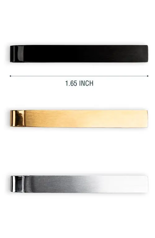 Würkin Stiffs Set Of 3 Slim Tie Bars