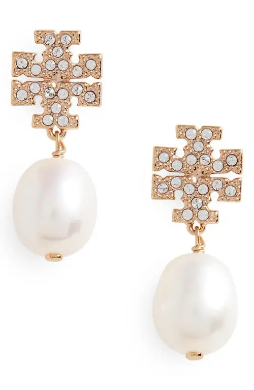Tory Burch Kira Pearl Drop Earrings - Tory Gold/pearl