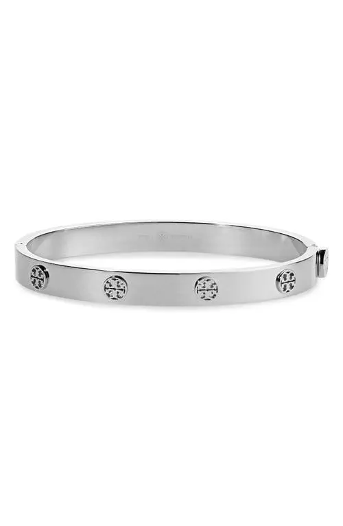 Tory Burch Icon Hinge Bracelet - Tory Silver